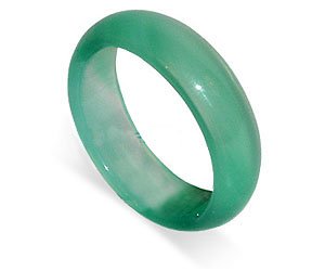 Green Agate Gemstone 5mm Unisex Band Ring Size 6