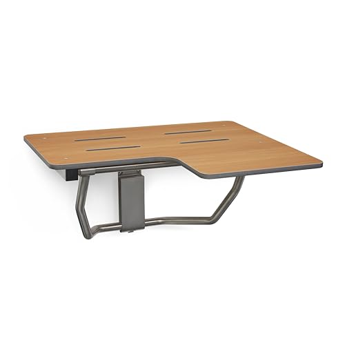 Seachrome 32" x 22.5” Teak Reversible Folding Transfer Tub/Shower Seat, ADA Compliant