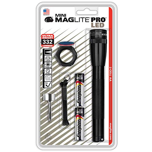 Maglite SP2P01C: Mini Led 2 Cell Aa Pro Flashlights Black