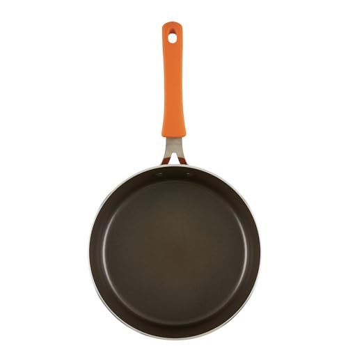 Rachael Ray Cook + Create Nonstick Cookware Saute Pan with Lid, 3 Quart - Orange