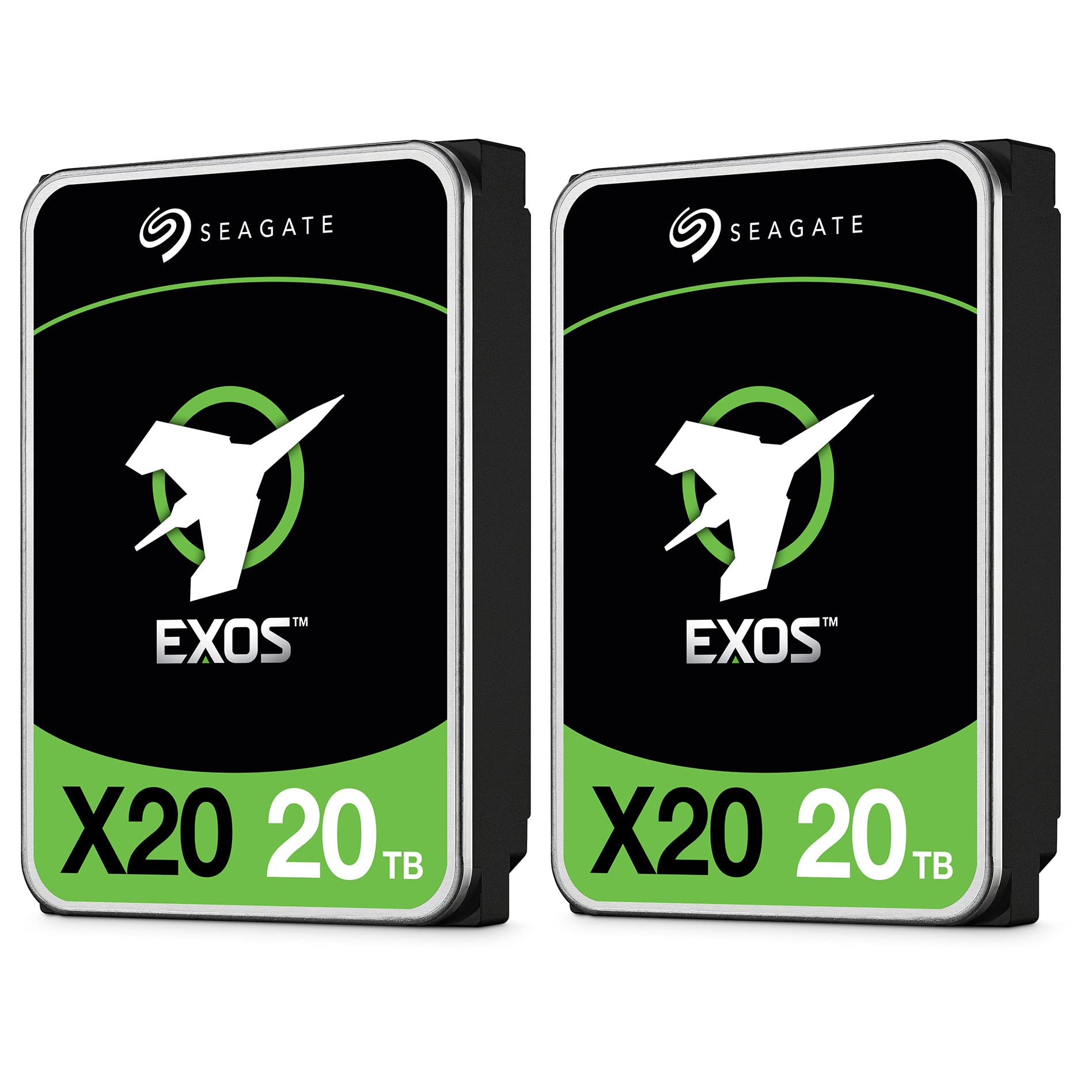 Seagate Exos X20 20TB SATA HDD SATA 6Gb/s 7200 RPM (ST20000NM007D) (2 Pack)…