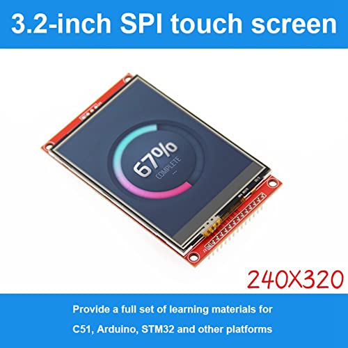 QONIA 3.2 Inch SPI LCD Module RGB 65K Color 240X320 TFT Module ILI9341 Occupies at Least 4 IO 3.3V(with Touch MSP3218)