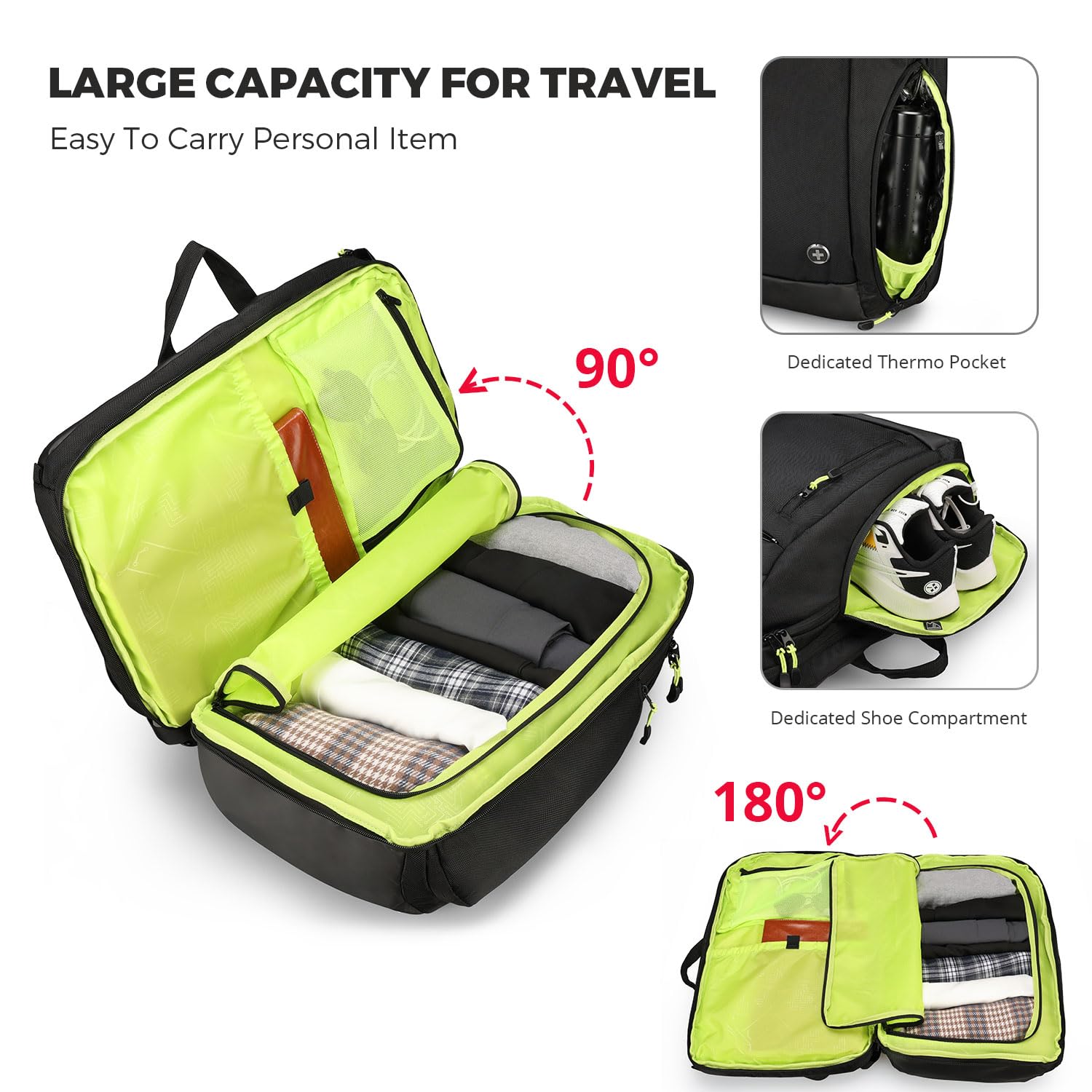 Swissdigital Design JAVA large travel backpack for men,17 Inch large Laptops Backpack with USB Charging Port,Carry on Business Backpack With RFID Protection