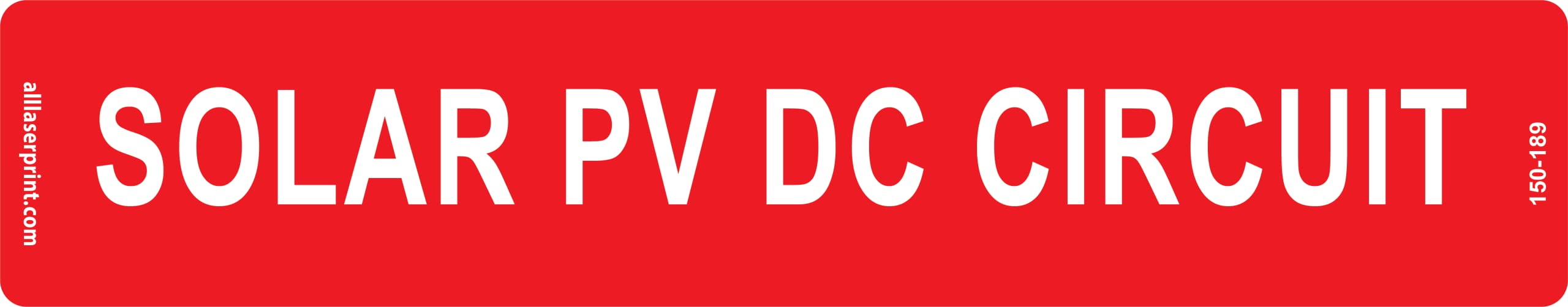 Photovoltaic Labels for PV Solar System_"Solar PV DC Circuit" _5žâ X 1â
â _Pack of 20