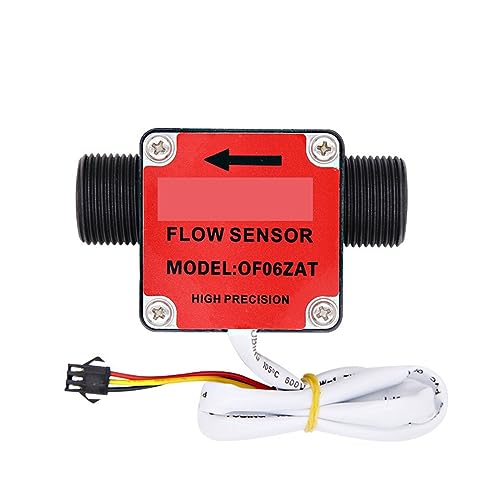 XAXAX Water Flow Meter, 1/4" 1/2" 3/4" Gear Flowmeter, Hall Flow Sensor Milk Chemical Oil Flow Meter, Flow Sensor Switch for Viscous Liquid DC3.5~24V,Gallon, QTS, PTS, L, m³(DN15)