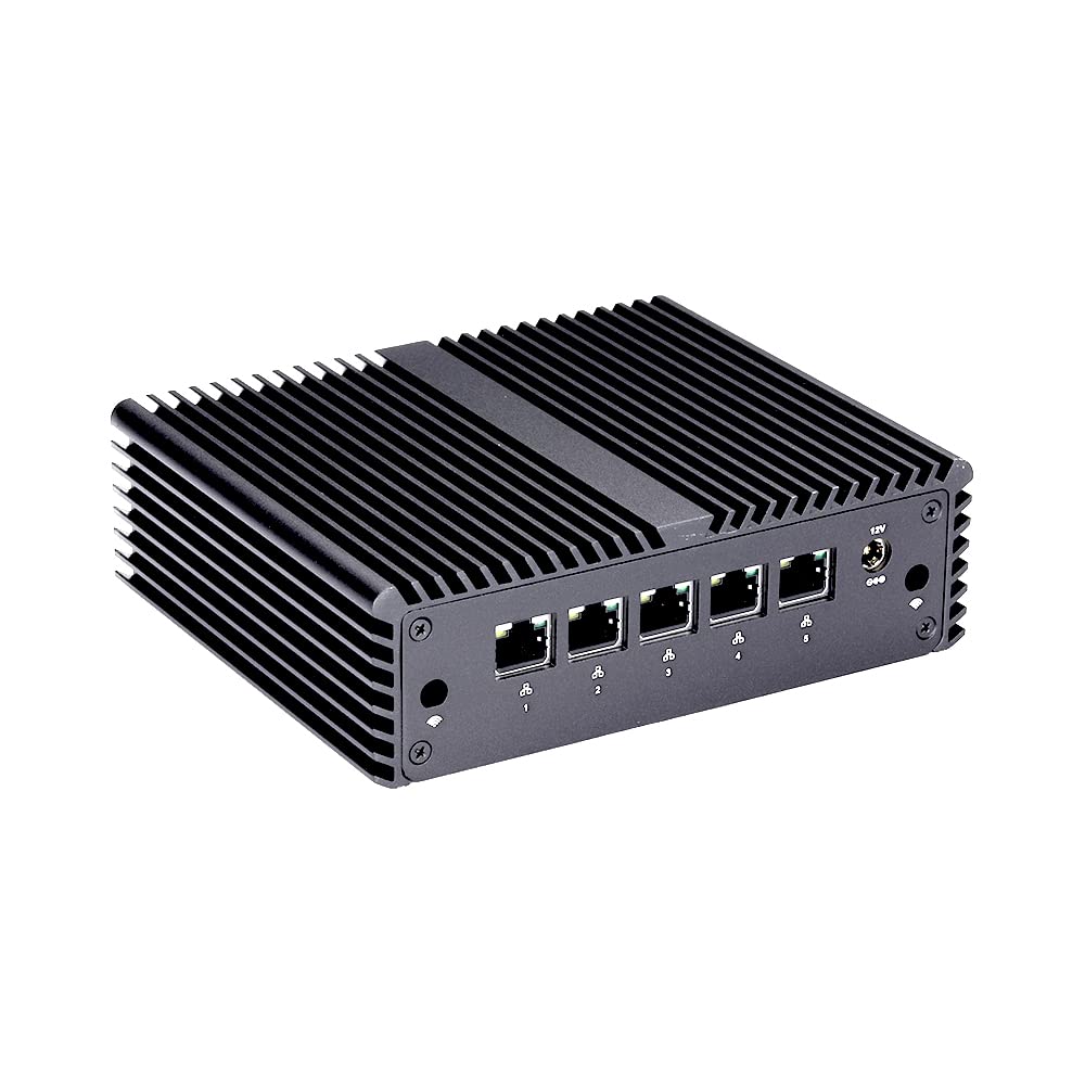 Qotom Q730G5 5 Intel I225-V 2.5G LAN Desktop Mini PC Router Celeron J4105 8G RAM 128G mSATA WiFi,Mini Computer Windows Untangle Opnsense