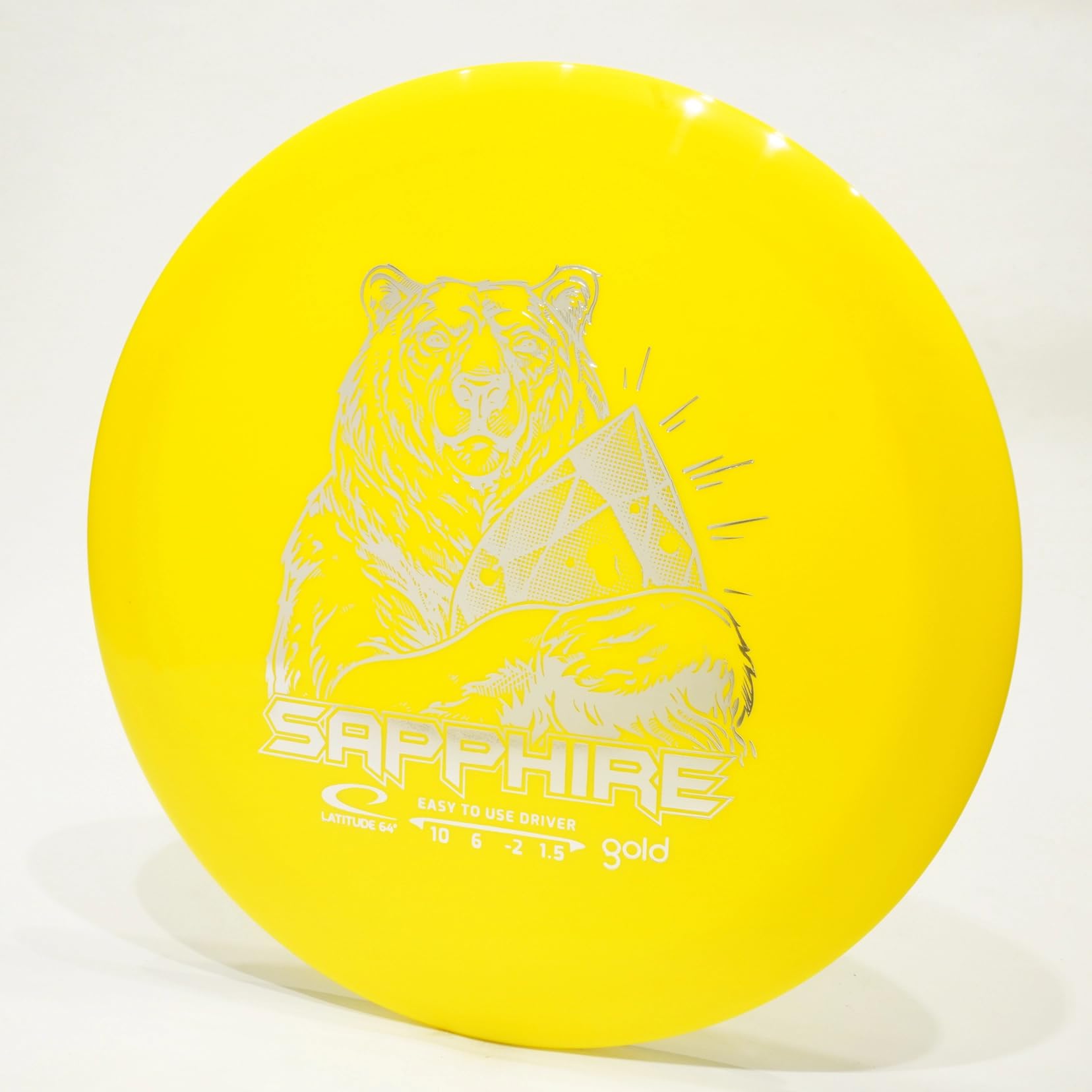 Latitude 64 Sapphire (Gold Line) Driver Golf Disc, Pick Weight/Color [Stamp & Exact Color May Vary] Yellow 160-166 Grams