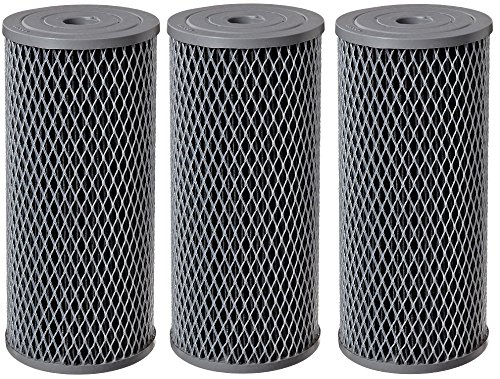 Pentek NCP-BB Carbon-Impregnated Polyester Filter Cartridge, 9-3/4 x 4-1/2, 10 Micron (Pack of 3)