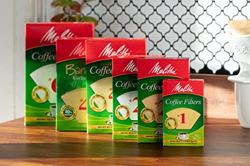 Melitta 4 Cone Coffee Filters, White, 40 Count (Pack of 12) 480 Total Filters Count - Packaging May Vary