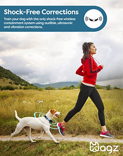 Wagz® Freedom Smart Dog Collar™ with New Boost Battery for Nearly 3X More Battery Life – Shock-Free Wireless Fence & Wellness System, Virtual Geofences, GPS Location & Activity/Health Tracking