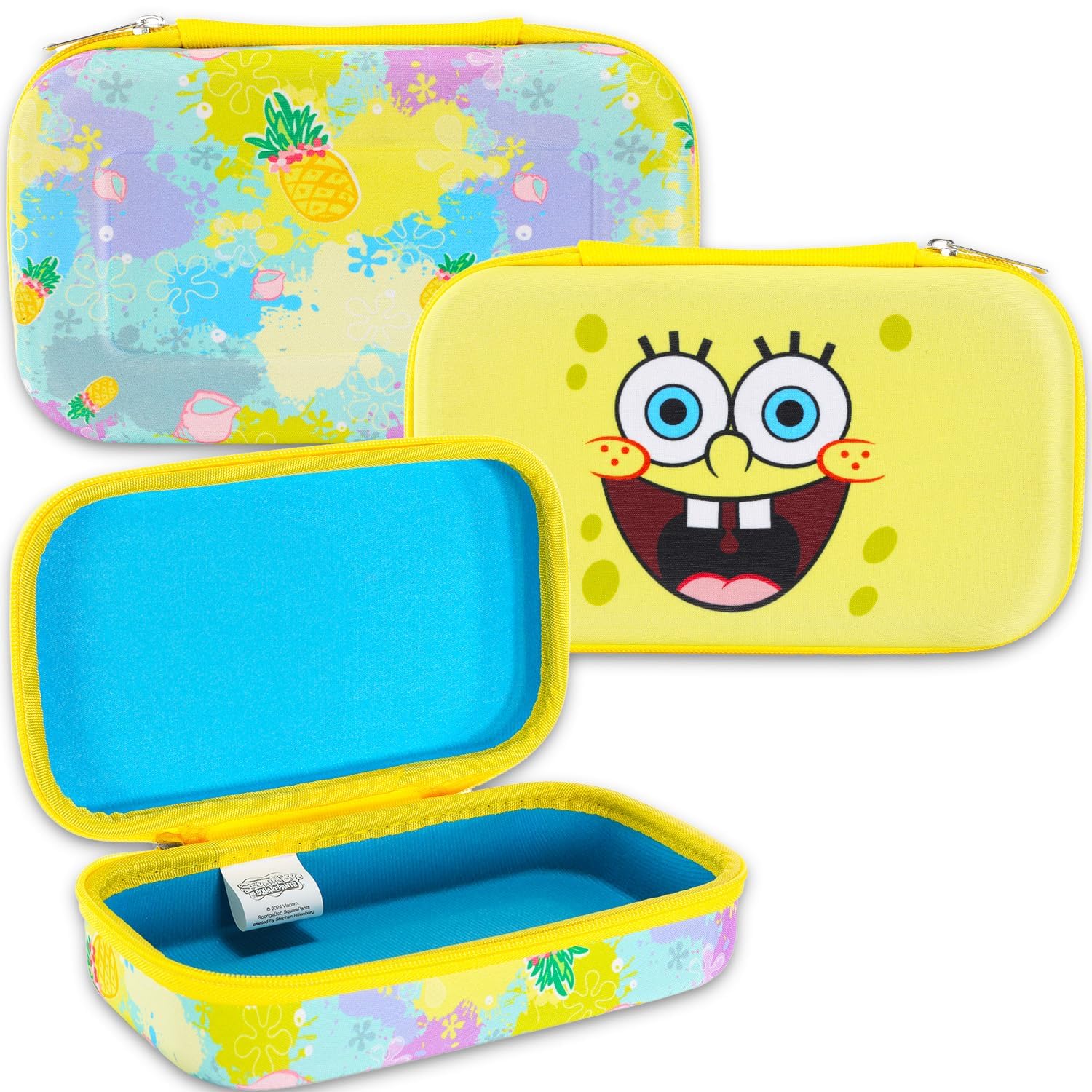 SpongeBob Pencil Case - SpongeBob Pencil Bag Bundle with SpongeBob SquarePants Pencil Case, Stickers, More | SpongeBob School Supplies for Kids, Boys, Girls