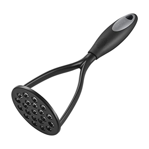 KSENDALO Multifunctional Kitchen Cooking Tool β Potato Masher, Avocado Masher, Bean Masher - Nonstick Degradable Nylon Blade with Comfortable Rubber Wrapped Handle, Degradable Nylon Blade, Black
