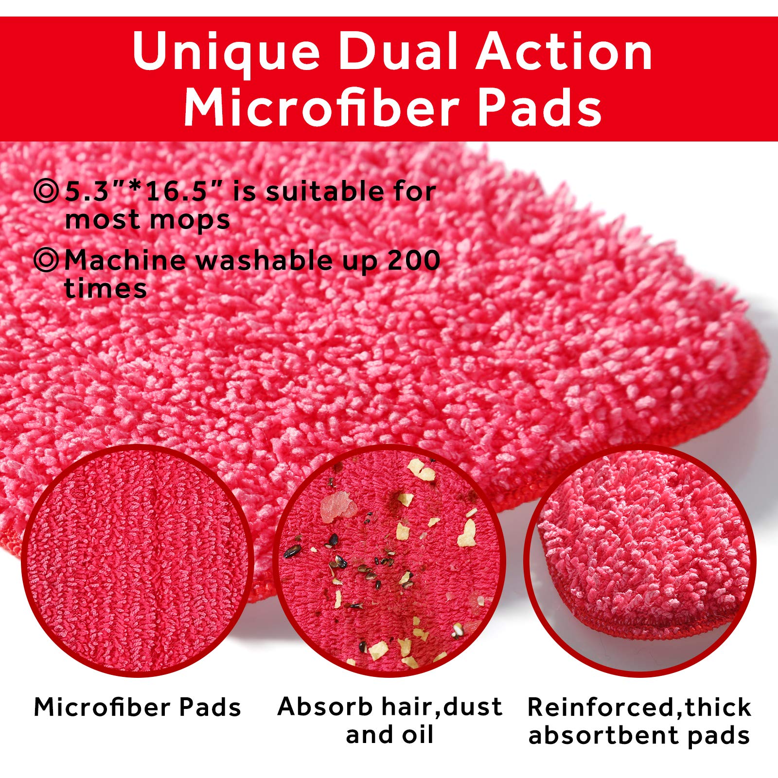 Mops for Floor Cleaning Wet Spray Mop with a Refillable Spray Bottle and 6 Washable Microfiber Pads Home or Commercial Use Dry Wet Flat Mop for Hardwood Laminate Wood Ceramic