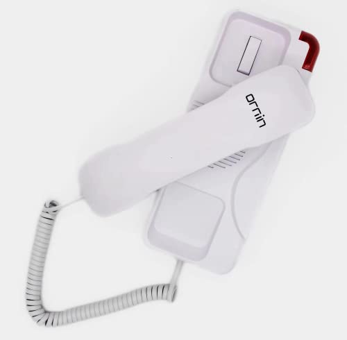 Ornin T108 Trimline Corded Telephone, SOS Key, Wall Mountable, Hotel and Home use Phone(White)