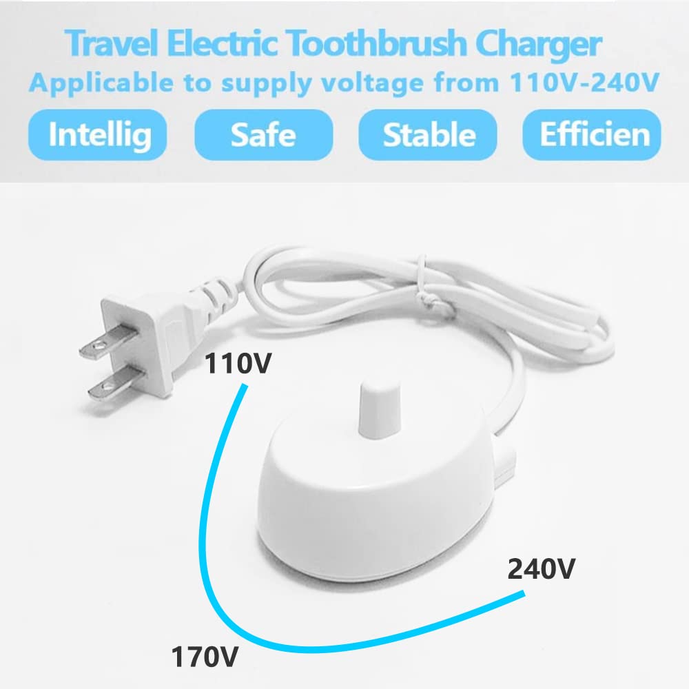 Replacement Charger Base for Braun Oral-B 3757,Portable Replacement Oral B Electric Toothbrush Charger Power Cord Supply Inductive Charging Base for Genuine Pro and Most with Stand Holder
