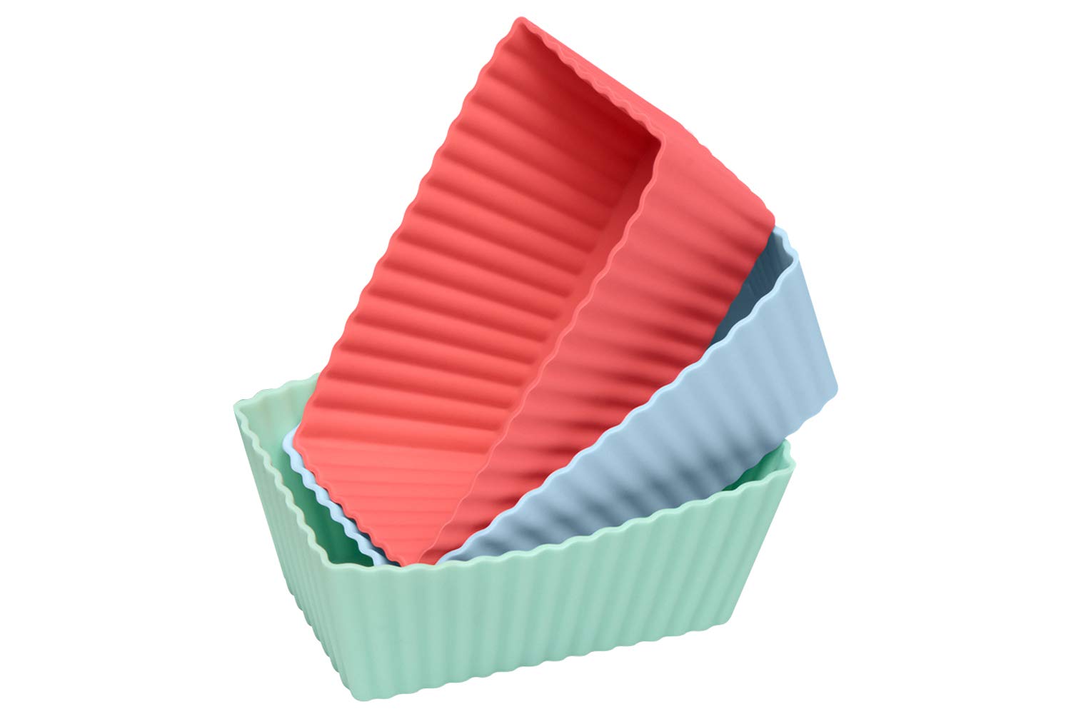 LURCH Germany Flexiform Silicone Brownie - Set of 12 - Pastel Mix
