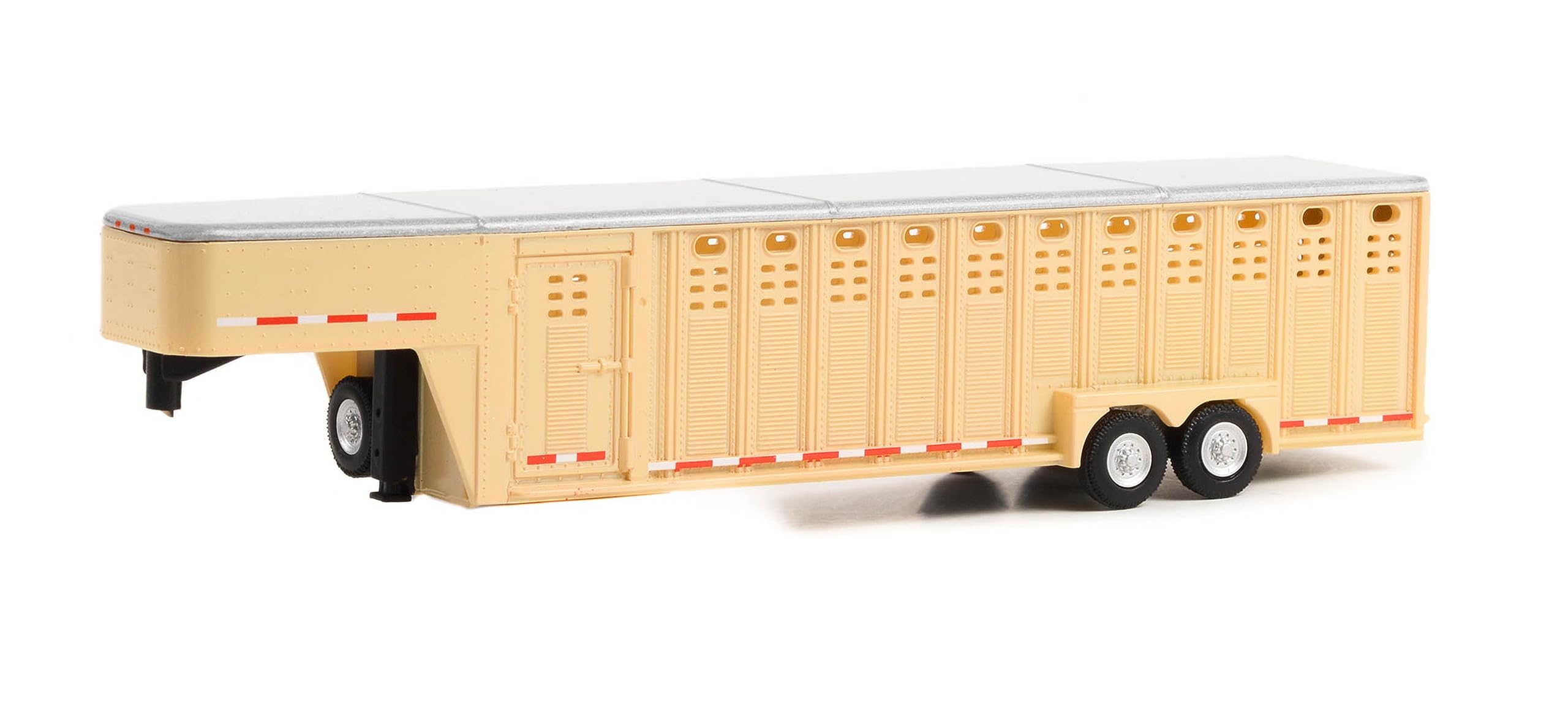 Greenlight 1/64 26ft Vertical Three Hole Gooseneck Trailer, Beige, Hitch & Tow Trailers 30420