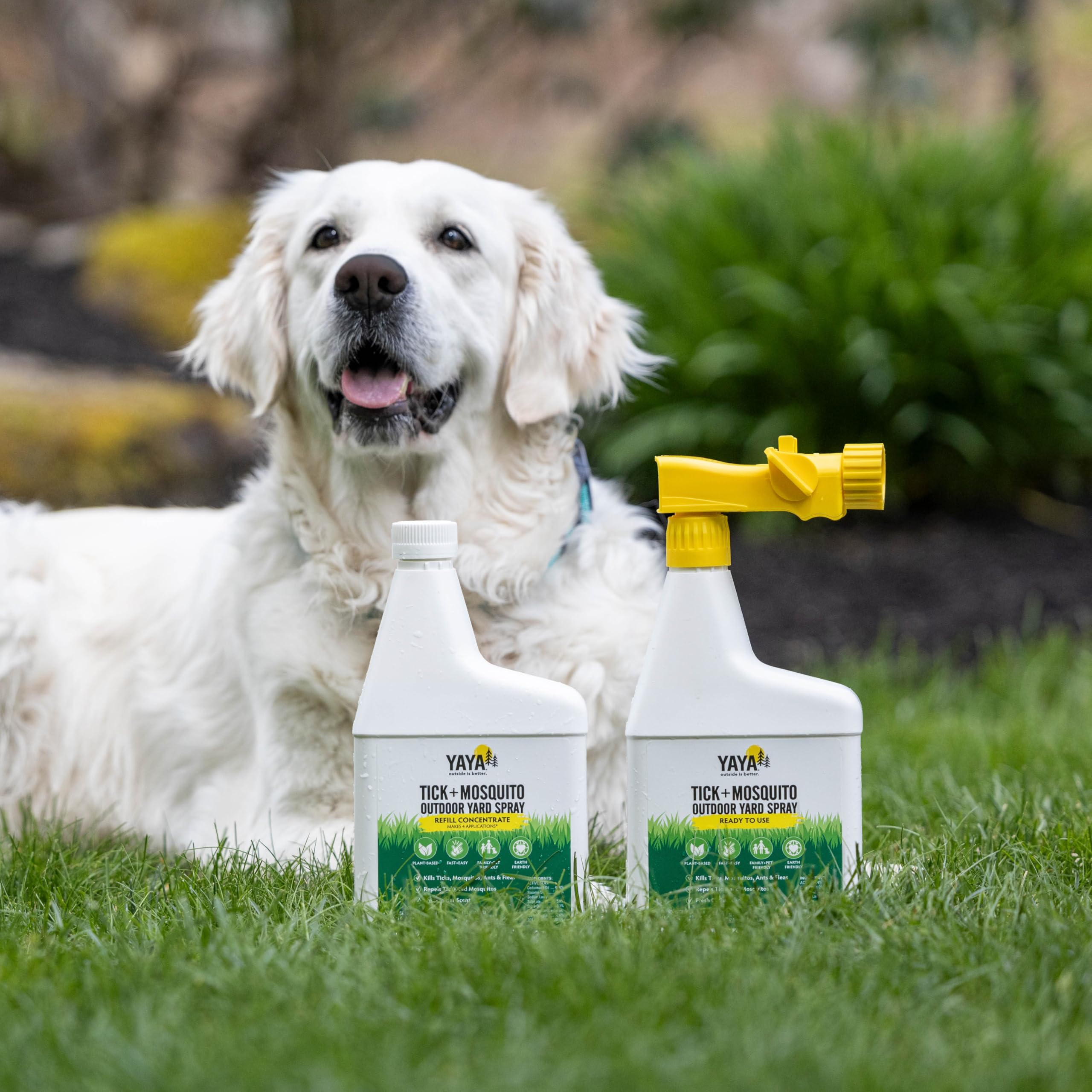 Ready-to-Use Tick + Mosquito Outdoor Yard Spray β Made with Essential Oils, Plant-Derived, Easy Do-It-Yourself Treatment, Safe to Use Around Kids, Pets and Plants β 32 oz