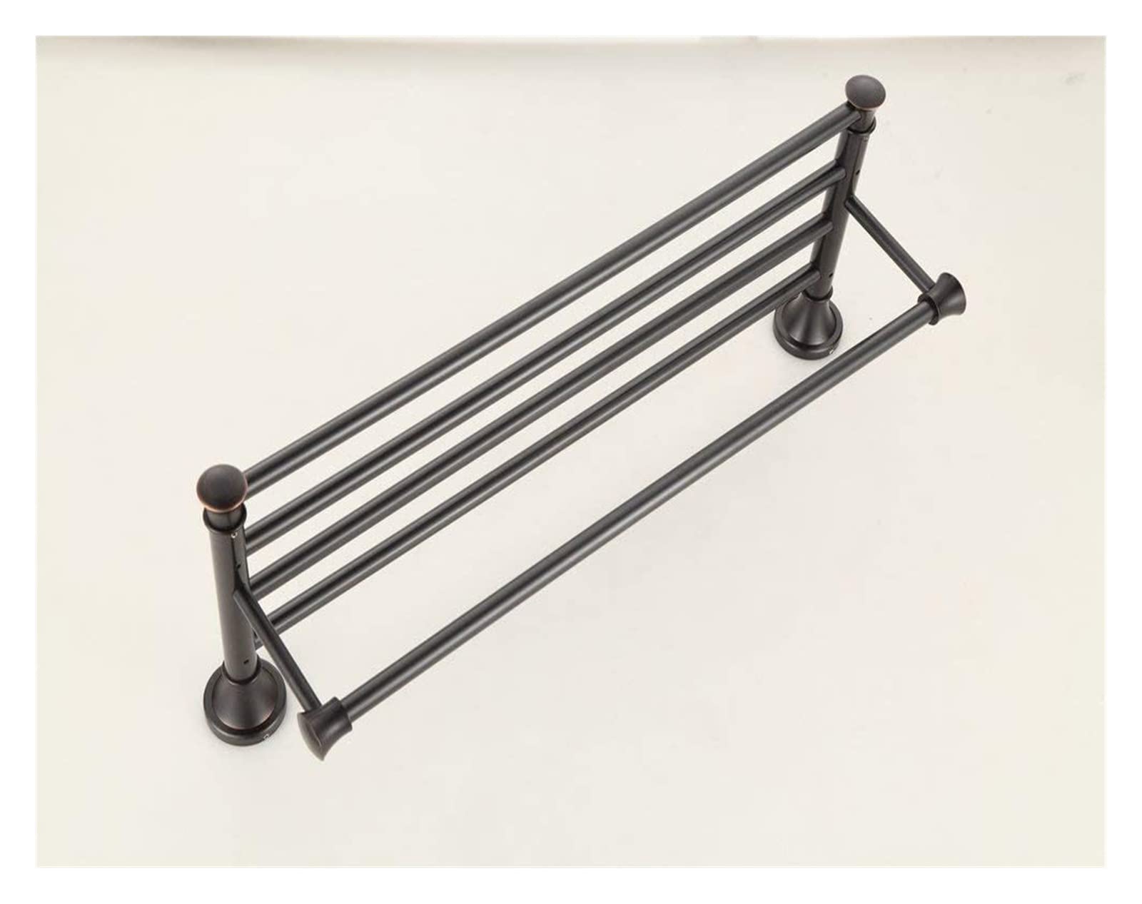 Towel Rails Solid Brass Towel Rack with Bar for Bathroom Shelf Wall Mounted, Oil Rubbed Bronze, 61.5 cm/Toilet Brush Set (Color : Toilet Brush Set) (Towel Shelf b)