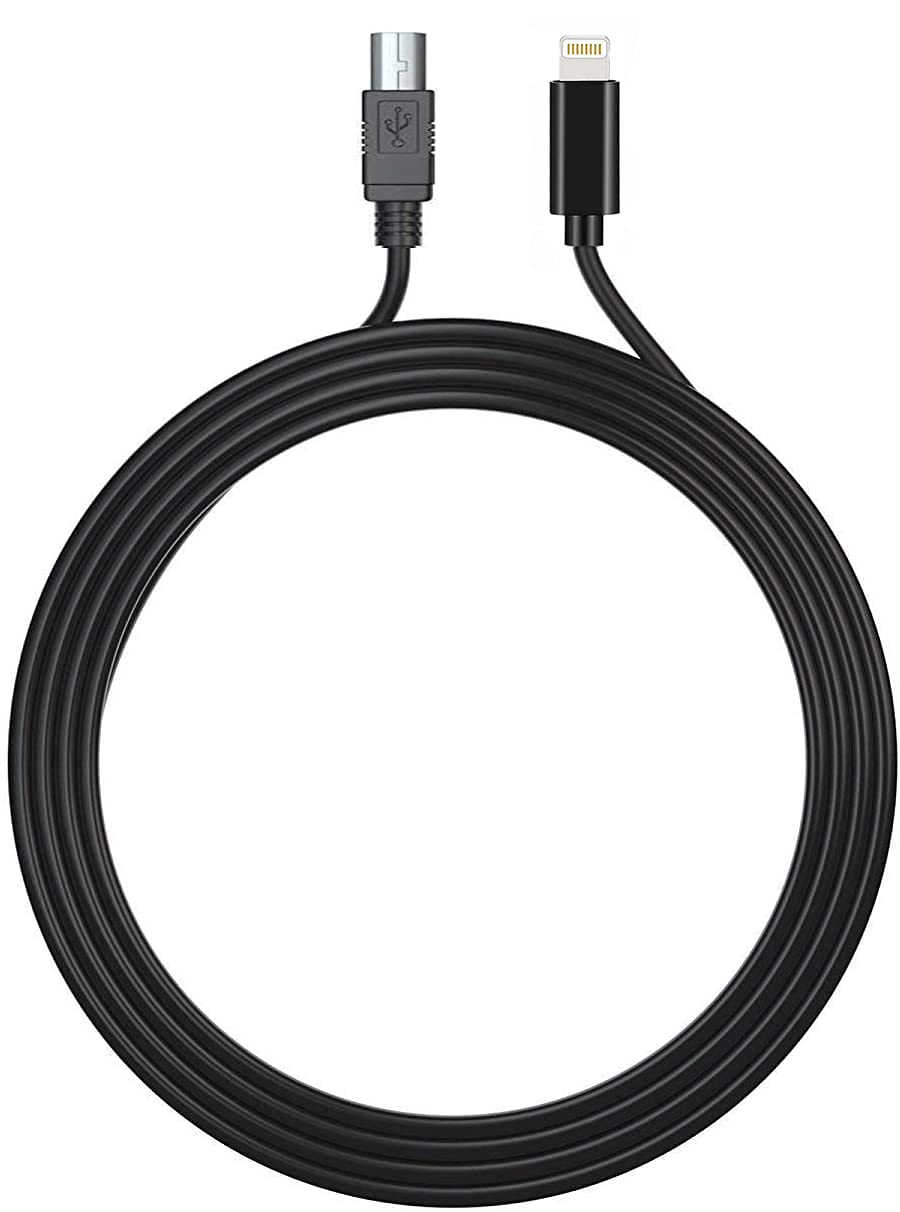 iPhone to USB B Midi Cable 5FT, Lightning to USB 2.0 Midi Interface Cord for iPhone, iPad, iPod to Midi Controller, Electronic Music Instrument, Midi Keyboard, Recording Audio Interface and More
