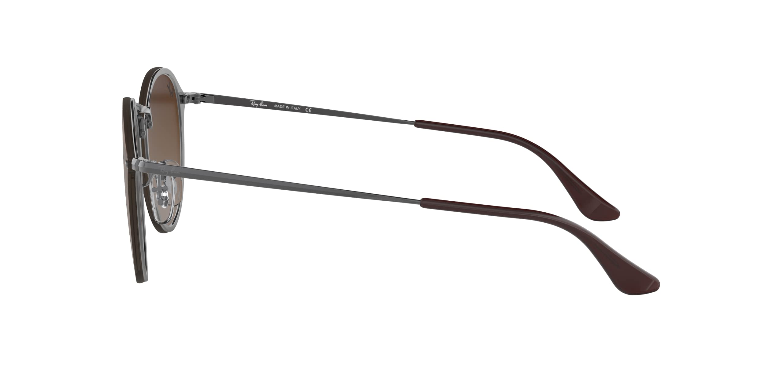 Ray-Ban RB3574N Blaze Round Sunglasses, Demi Gloss Black/Grey Gradient Dark Grey, 59 mm