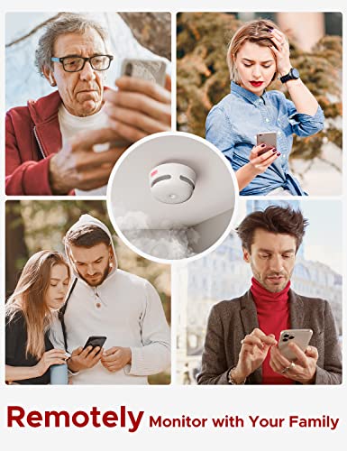 X-Sense Smart Smoke Detector Fire Alarm with Replaceable Battery, Wi-Fi Smoke Detector, App Notifications with Optional 24/7 Professional Monitoring Service, XS01-WX, 1-Pack