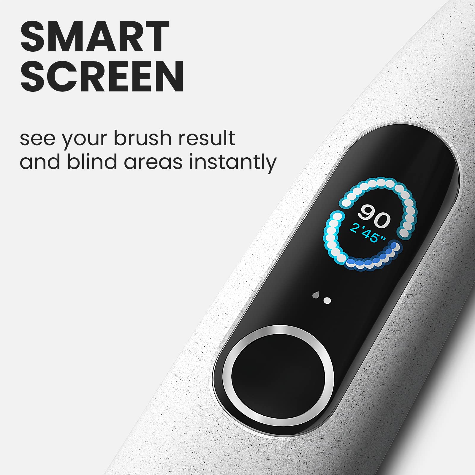 Oclean X Pro Elite Ultra-Quiet Sonic Electric Toothbrush for Adults,4 Modes with Timer, Color Touchscreen App-aided, Wireless Quick Charge for 35 Days, Travel Rechargeable Power Smart Toothbrush