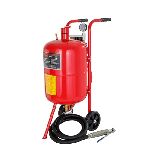 Sand Blaster VEVOR 10Gal Pot Sandblaster, 125 Psi Pressure Sand Blasting Complete Kit for Paint, Stain, Rust Removal and Special Surface Treatment of Material