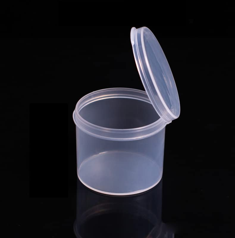 YSJJZRL 10 Pcs Plastic Clear Cylinder Storage Containers Case with Lids for Storage of Small Items, Crafts, Jewelry, Hardware