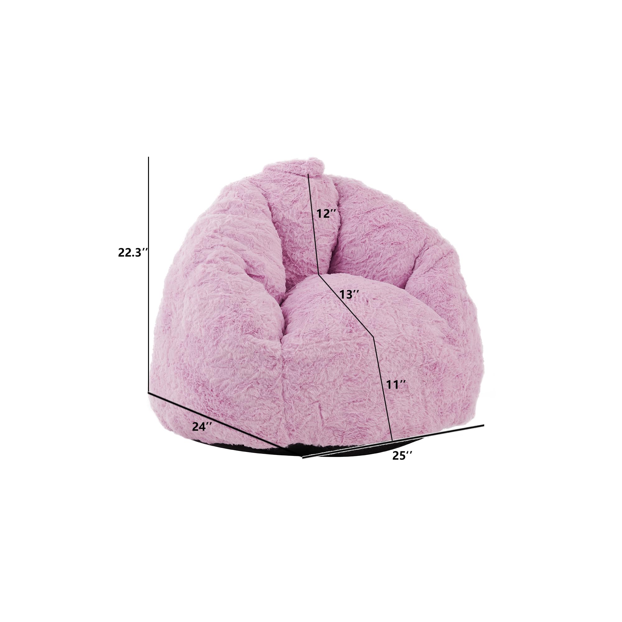 Ulax furniture Kids Couch, Mini Sofa Couch, Kids Bean Bag Chair, Ideal for Toddlers (Pink)