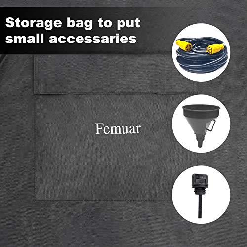 Outdoor Generator Covers Waterproof Heavy Duty 600D Oxford Portable Generator Cover Universal for 5500-15000 Watt Portable Generators ,38x28x30 in