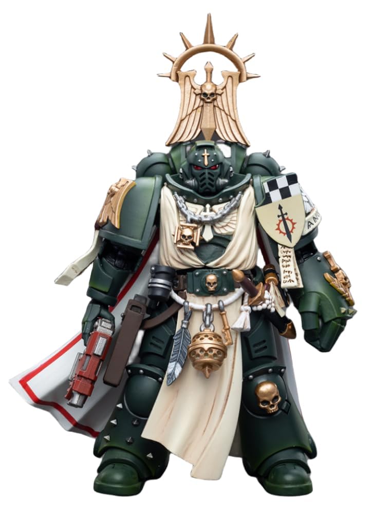 HiPlay JoyToy Warhammer 40K Collectible Figure: Dark Angels Master with Power Fist 1:18 Scale Action Figures JT7691 (JT7691)