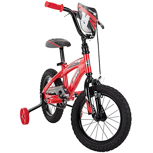 Huffy Kid Bike, Moto X, Fast Assembly Quick Connect, 14" Gloss Red