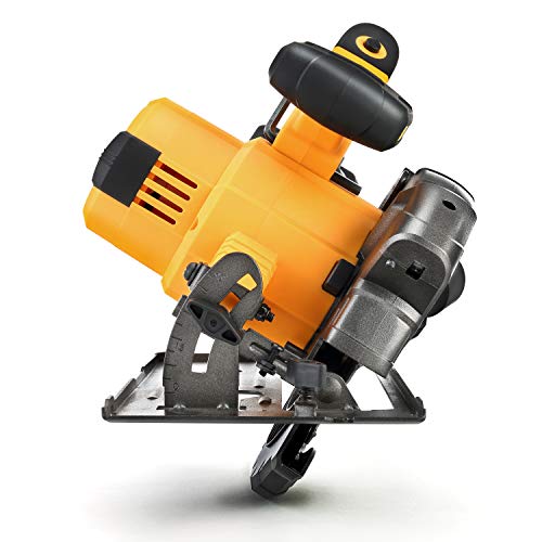 MOTORHEAD 20V ULTRA 6-1/2 inch Cordless Circular Saw, Lithium-Ion, Laser Guide, LED, Rip Fence, 0-50 Bevel, 2Ah Battery & Quick Charger, Bag, 2 Blades Included, 24T, 40T, USA-Based