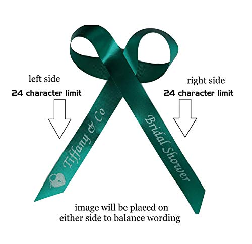 Personalized Ribbons for Bridal Shower Wedding Party Favors or Baby Showers, Fully Assembled - Custom Made Pack of 25