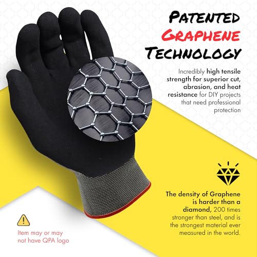Quest Cut Resistant Work Gloves β Cut Proof Working Gloves Heavy Duty Cutting and Abrasion Protection β Puncture Resistant Gloves - Large, Pack of 3 Pairs