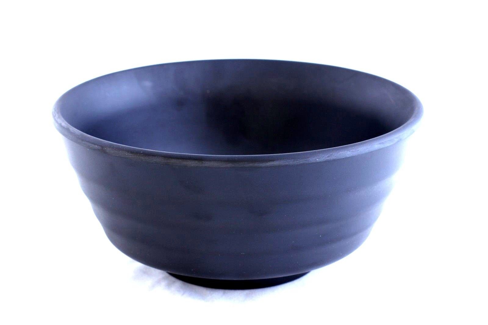 Lucky Star Melamine Round Bowls Set Ramen Vietnam Pho Noodles Soup Bowls, 6-3/4β dia. X 3-1/4β H, Capacity: 32 oz, Black (16)
