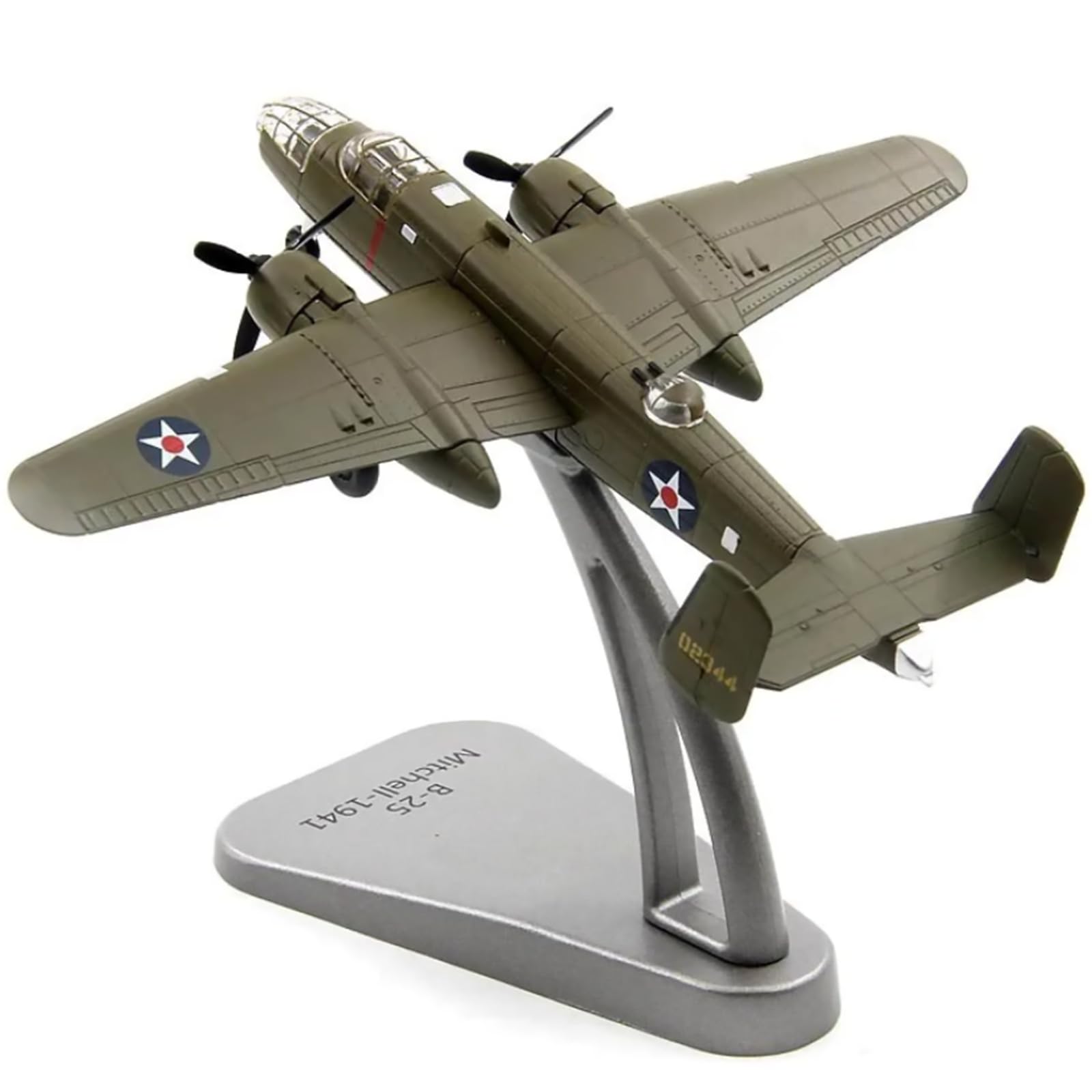 TECKEEN Alloy B-25 Bomber Mitchell Aircraft Model Aircraft Model 1:144 Model Simulation Science Exhibition Model