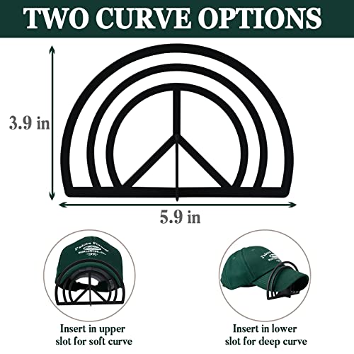 TOOVREN 4-Pack Hat Brim Bender Hat Curving Band Hat Shaper with Two Curve Options No Steaming Required Convinent for All Types of Hats(Black)