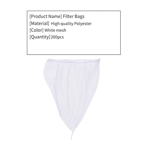 pekox Sink Strainer Bag,200 PCS Disposable Kitchen Sink Trash Mesh Bag, Large Size Rv Wash Basin Garbage Bags of Sink Basket Strainer