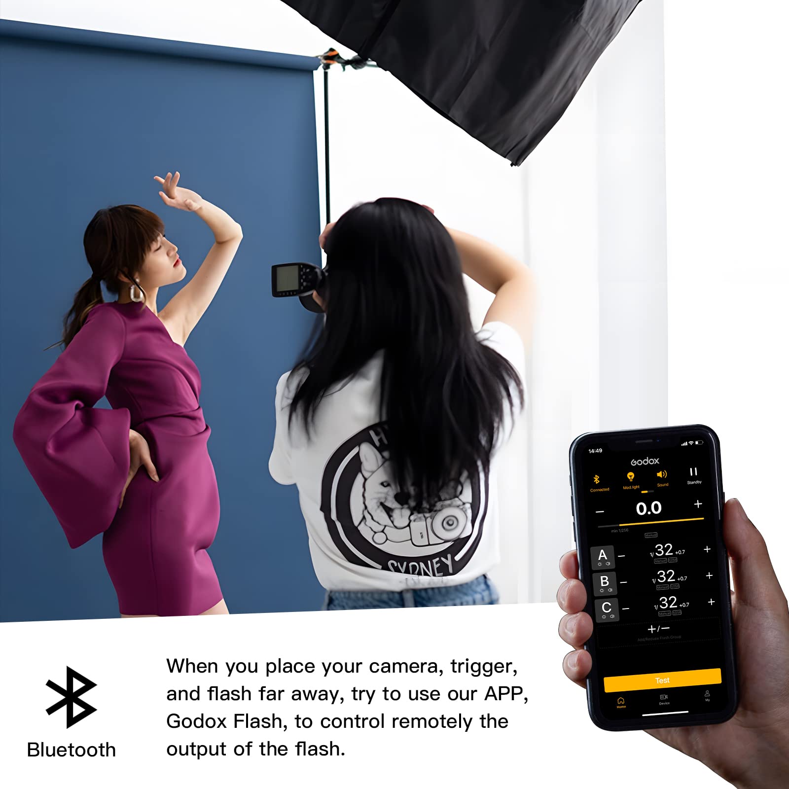 Godox XProII-O TTL Wireless Flash Trigger Transmitter Compatible for Olympus/Panasonic Cameras,2.4G 1/8000s HSS,Bluetooth Connection,New Hotshoe Locking,16 Groups and 32 Channels