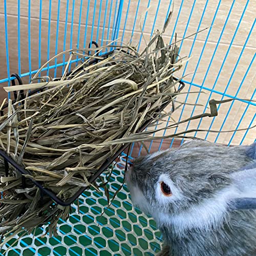 Rabbit Hay Feeder Rack Guinea Pig Hay Dispenser for Cage Hanging Metal Feeder Small Animals Hay Holder Manger for Rabbits Guinea Pigs Chinchillas Ferrets (9.05 x 3.93 x 2.95 in)