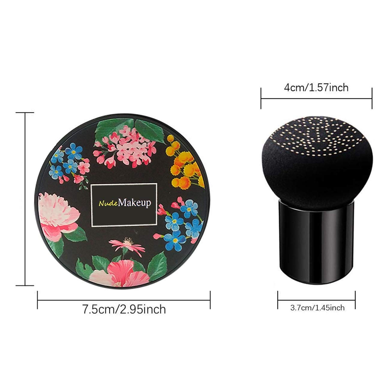 KWOLYKIM 2 Pack Mushroom Head Air Cushion BB Cream, Concealer Lasting Nude Makeup Moisturizing Brightening Pigment CC Liquid Foundation