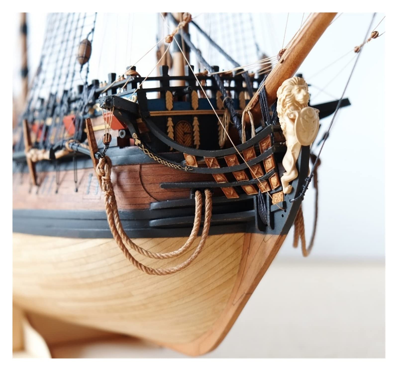 REELAK 3D Model Space Sense for: Scale 1/96 Classic Wooden Boat Model Kit 1715 Boat Wooden Model Puzzle Sailing Theme Party