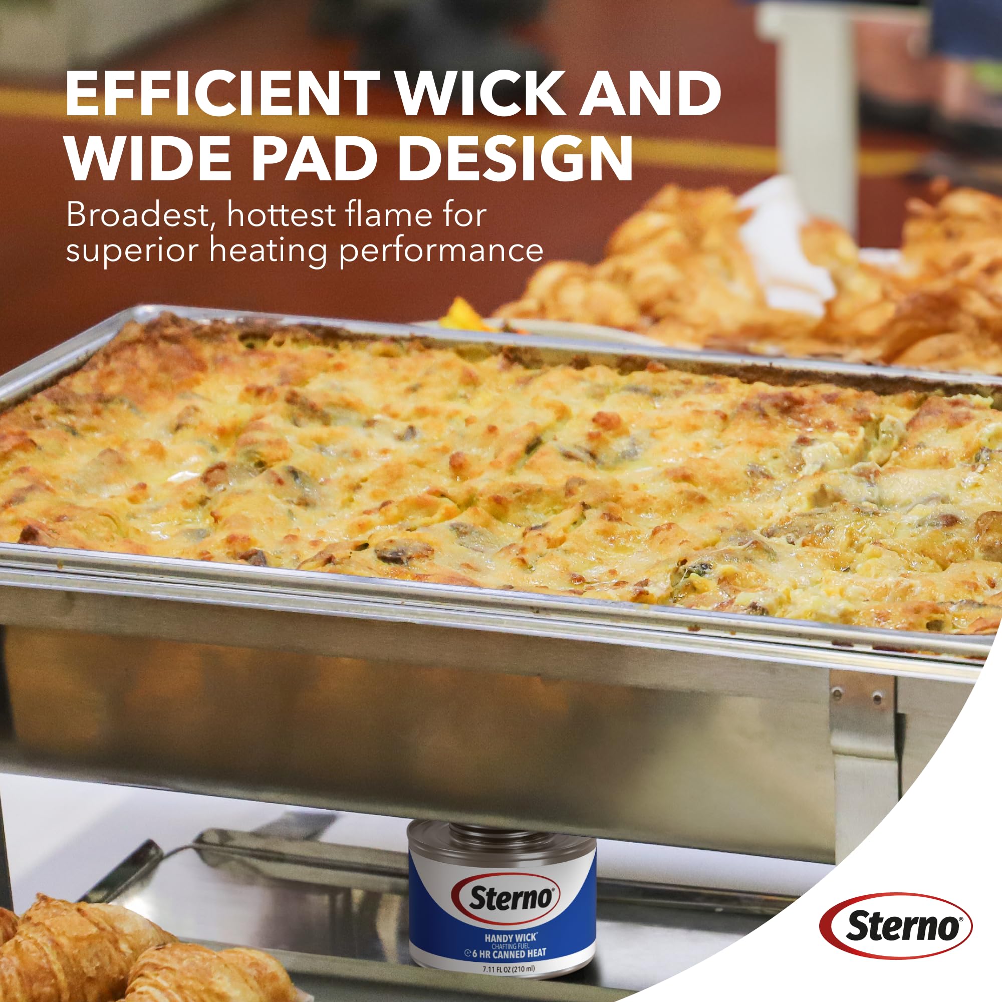 Sterno Handy Wick Fuel Cans - Chafing Dish Fuel Can with 6-Hour Burn Time, Chafer Fuel Cans Food Warmers, Pack of 12