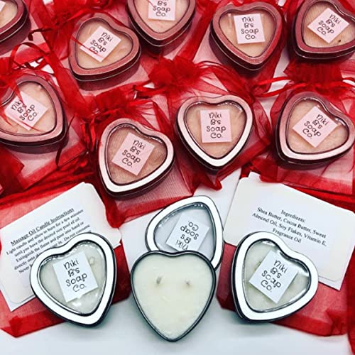 Thintinick 25-Pack 2oz Empty Heart Shaped Mini Metal Tins with Clear View Window Lids for Candle Making, Candies, Gifts & Treasures (Silver)