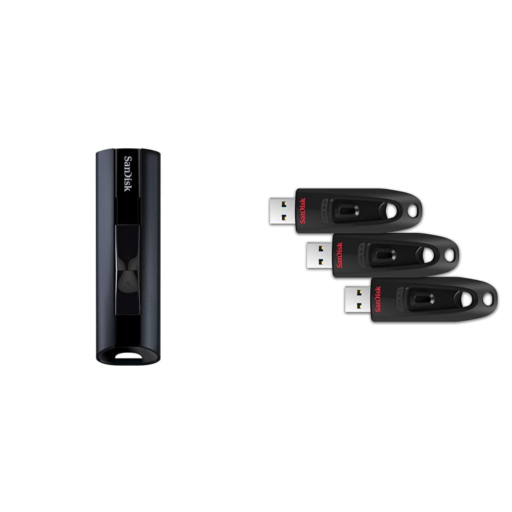 SanDisk 128GB Extreme PRO USB 3.2 Flash Drive + SanDisk 32GB 3-Pack Ultra USB 3.0 Flash Drives