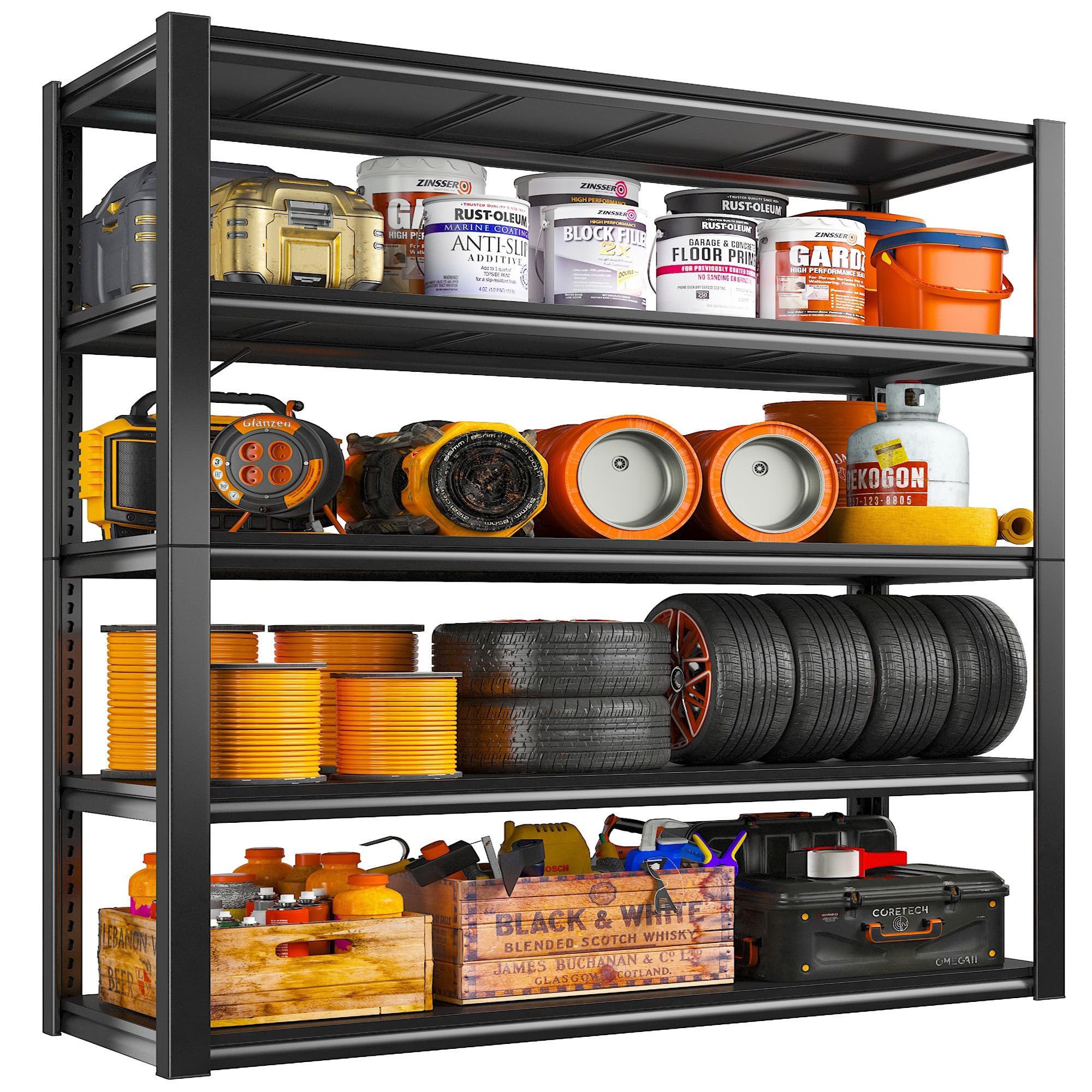 REIBII 48.2''W Garage Shelving 5 Tier