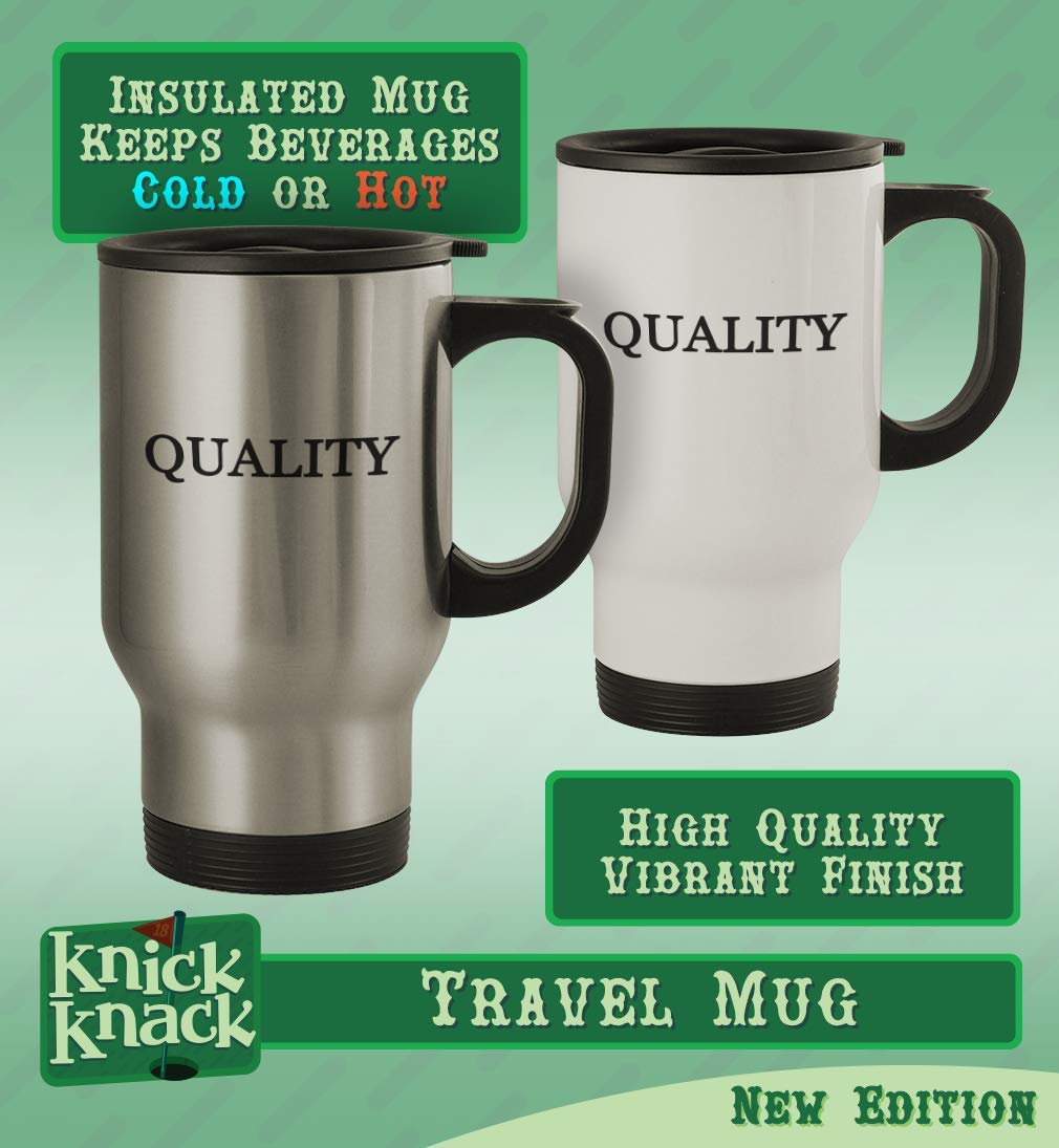 Knick Knack Gifts B04Y20D02W008202M04T64C18S21C-US - 14oz Stainless Steel Travel Mug, Silver