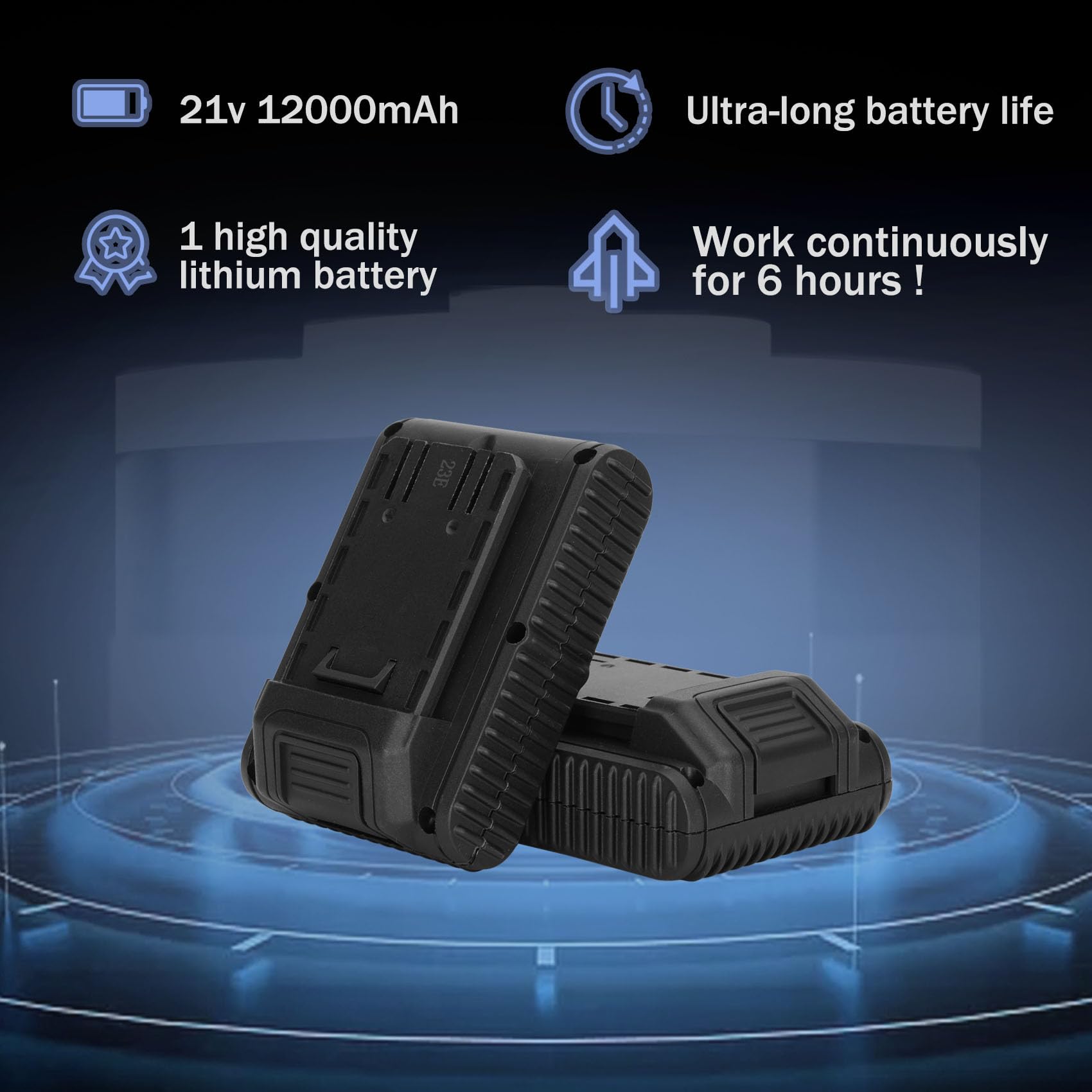 Tile Installation Tool Vibration Machine-Double Suction Cup Handheld Automatic Tiling Vibrator for Laying, Electric Tile Vibrator Tools 6 Speeds Adjustable 21V 12000mAh 24000r/min